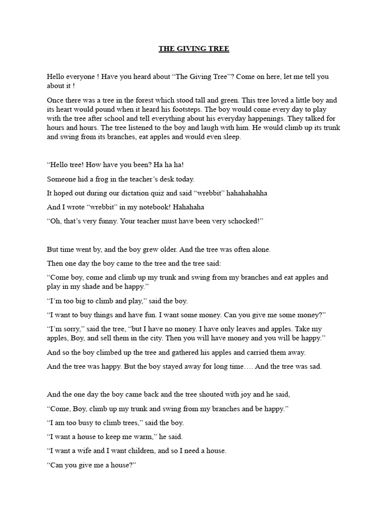 The Giving Tree | PDF