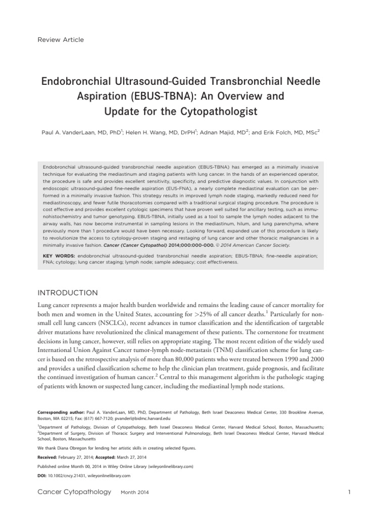 EBUS For Cytopathologists | PDF | Cytopathology | Medical Ultrasound