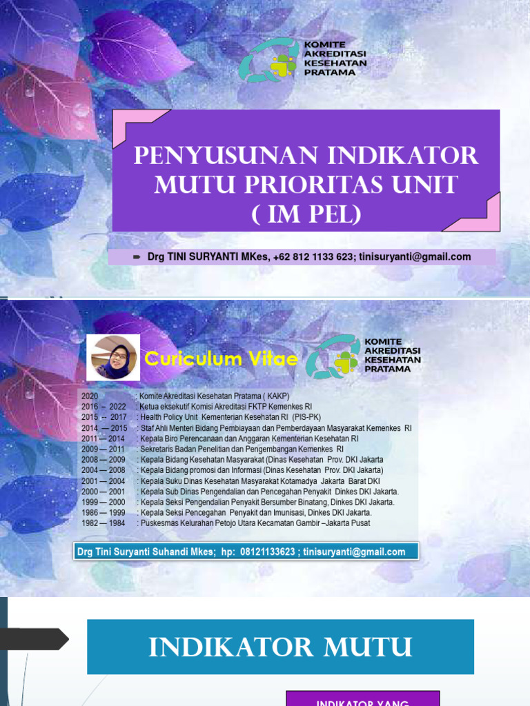 #2024 Penyusunan Indikator Mutu Prioritas Unit | PDF