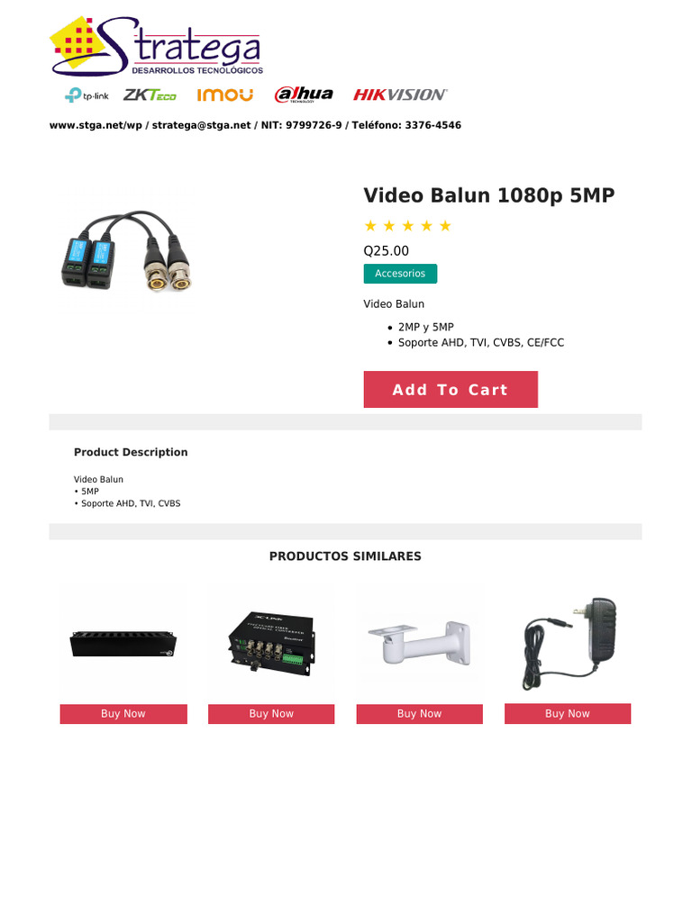 Video Balun 1080p 5MP | PDF