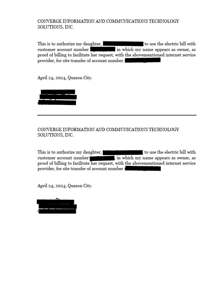 Authorization To Use Electric Bill As Proof of Billing | PDF Authorization To Use Electric Bill As Proof of Billing | PDF