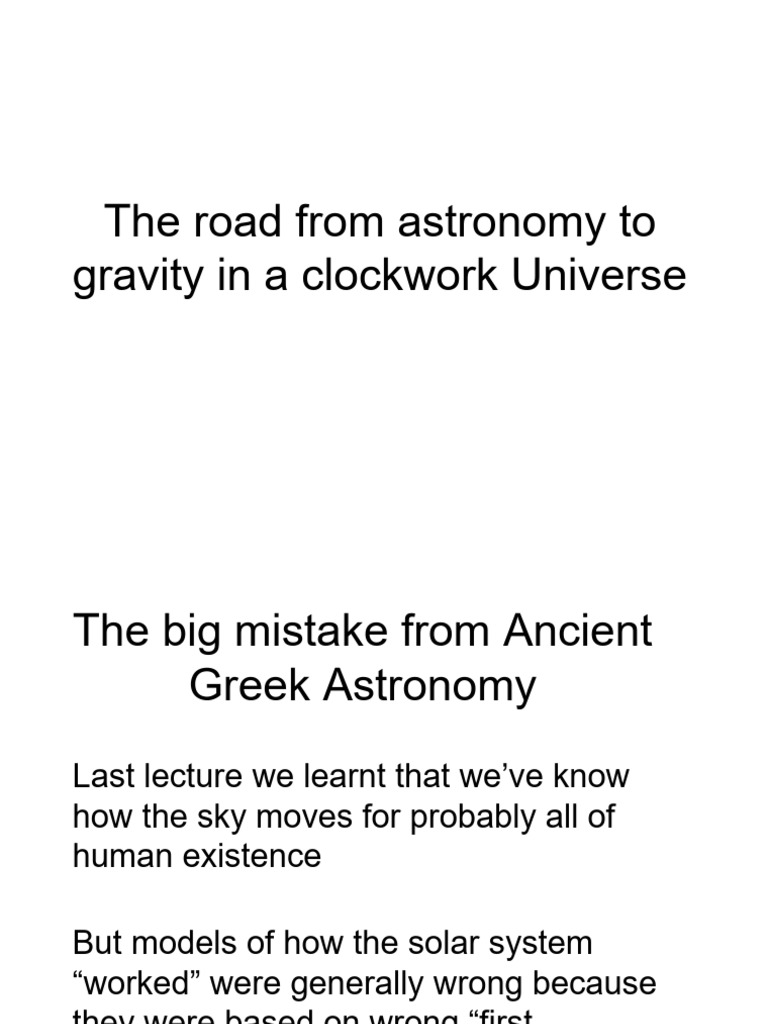 03-Gravity in The Clockwork Universe | Download Free PDF | Force | Galileo Galilei