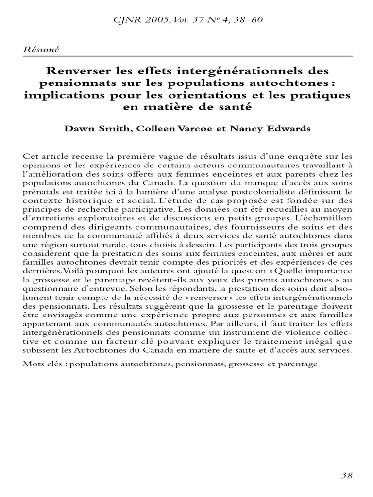 Healing Indigenous Health: Addressing IGIRS | PDF | Violence ...