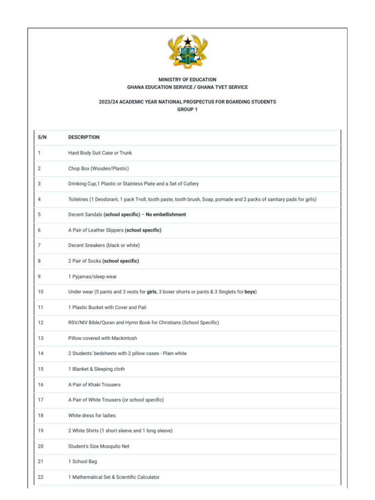 Https Cssps - Gov.gh Placement Prospectus | PDF