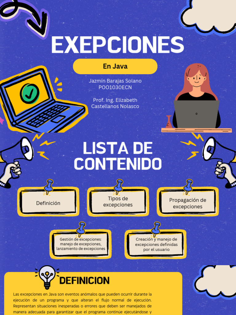 Exepciones | PDF | Java (lenguaje de programación) | Programa de computadora