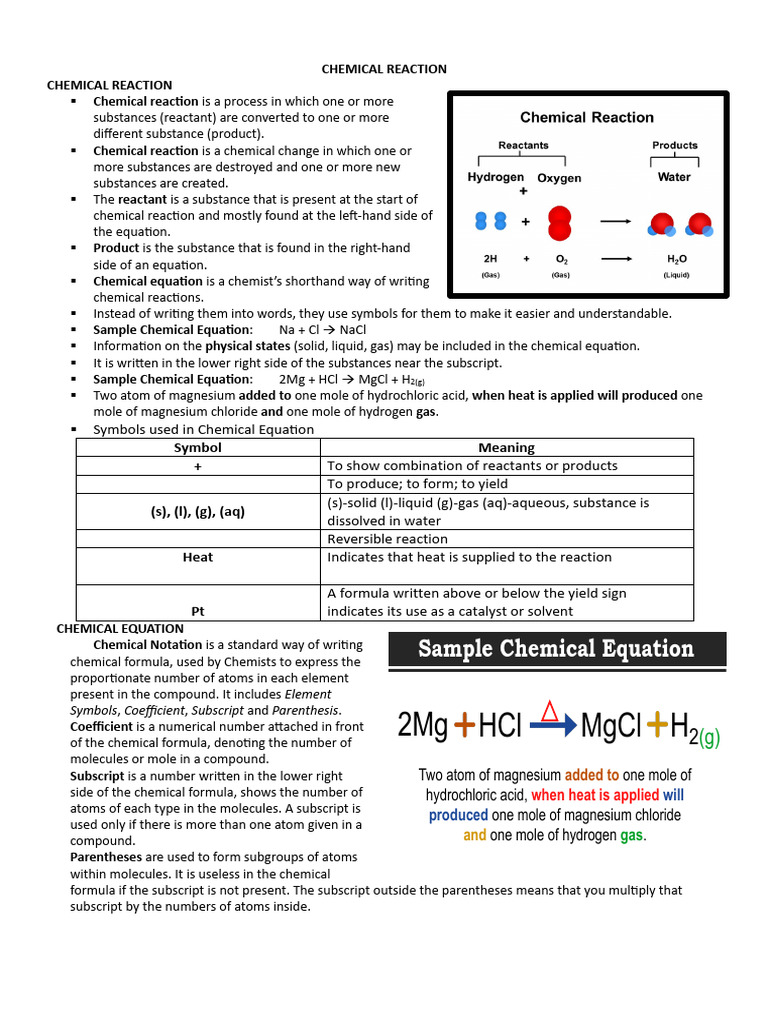 Week 4 Reactants Products Pdf Product Chemistry Chemical
