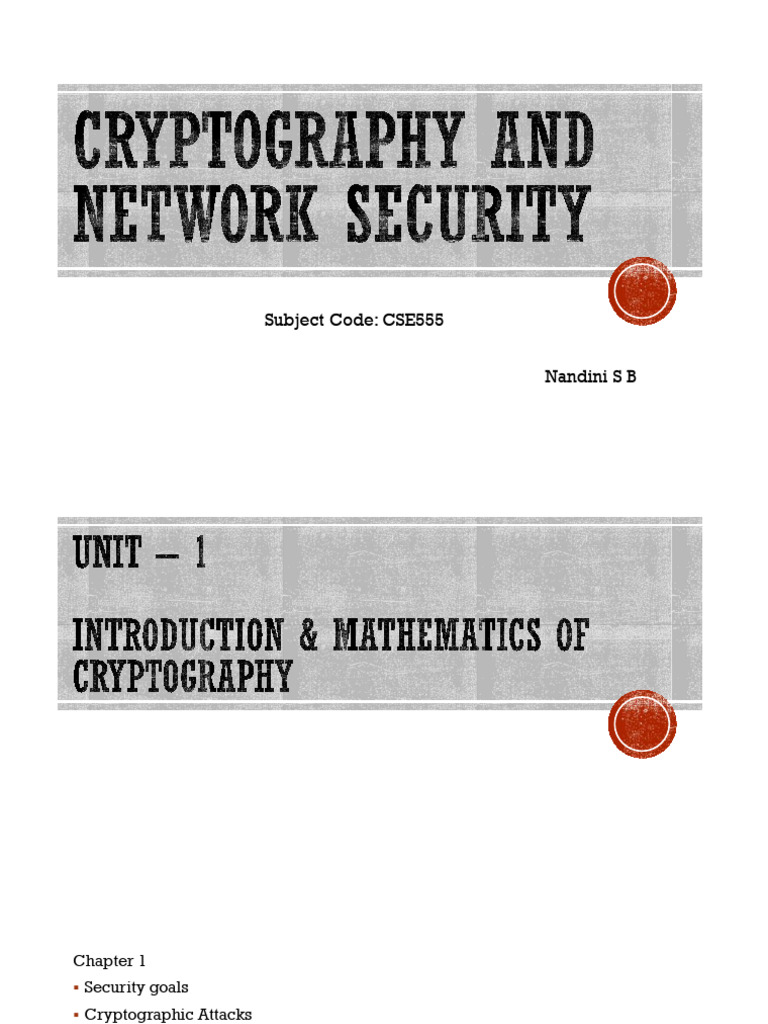 Cns Unit1 | PDF | Division (Mathematics) | Encryption