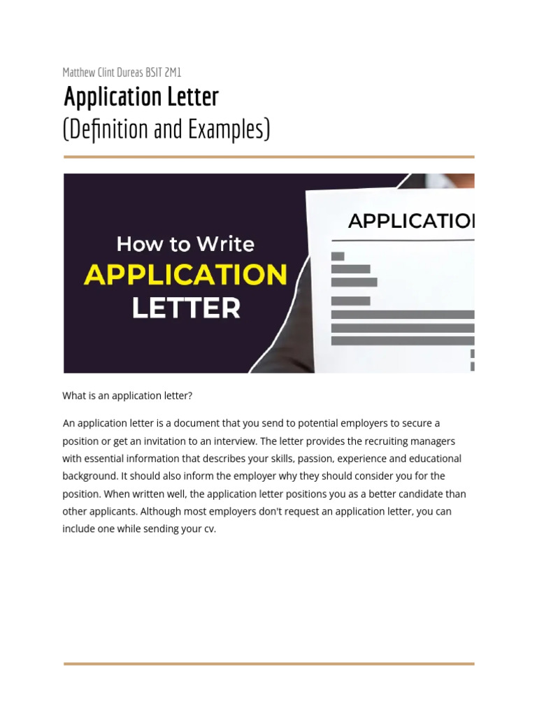 Application Letter Writing Guide | PDF | Résumé | Communication