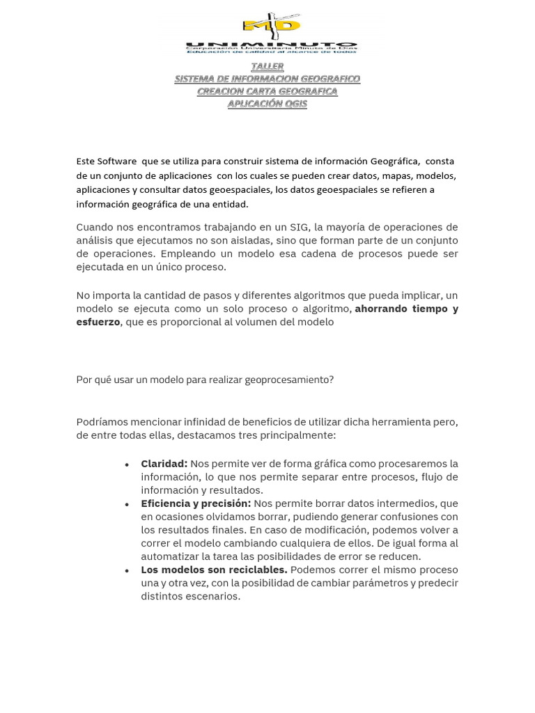 Tutorial de Modelado en SIG | PDF | Sistema de información geográfica ...