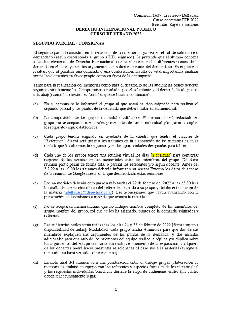 Segundo Parcial de Derecho Internacional 2022 | PDF | Naciones Unidas ...