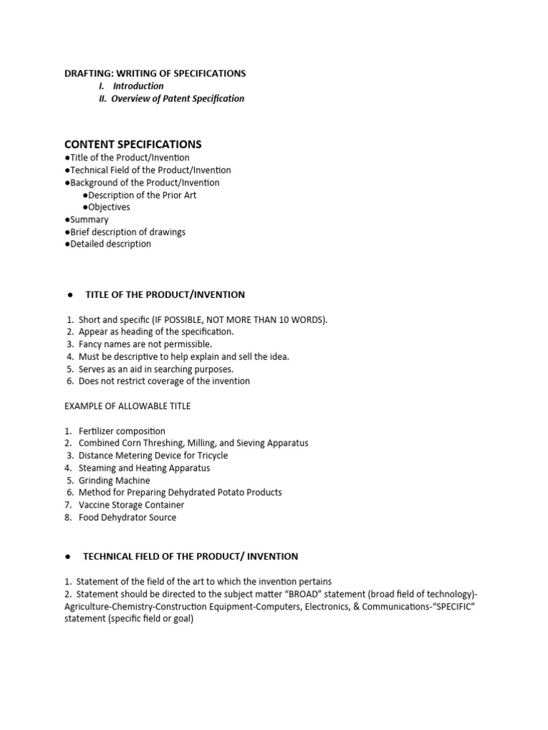 Patent Specifications | PDF | Invention | Engines