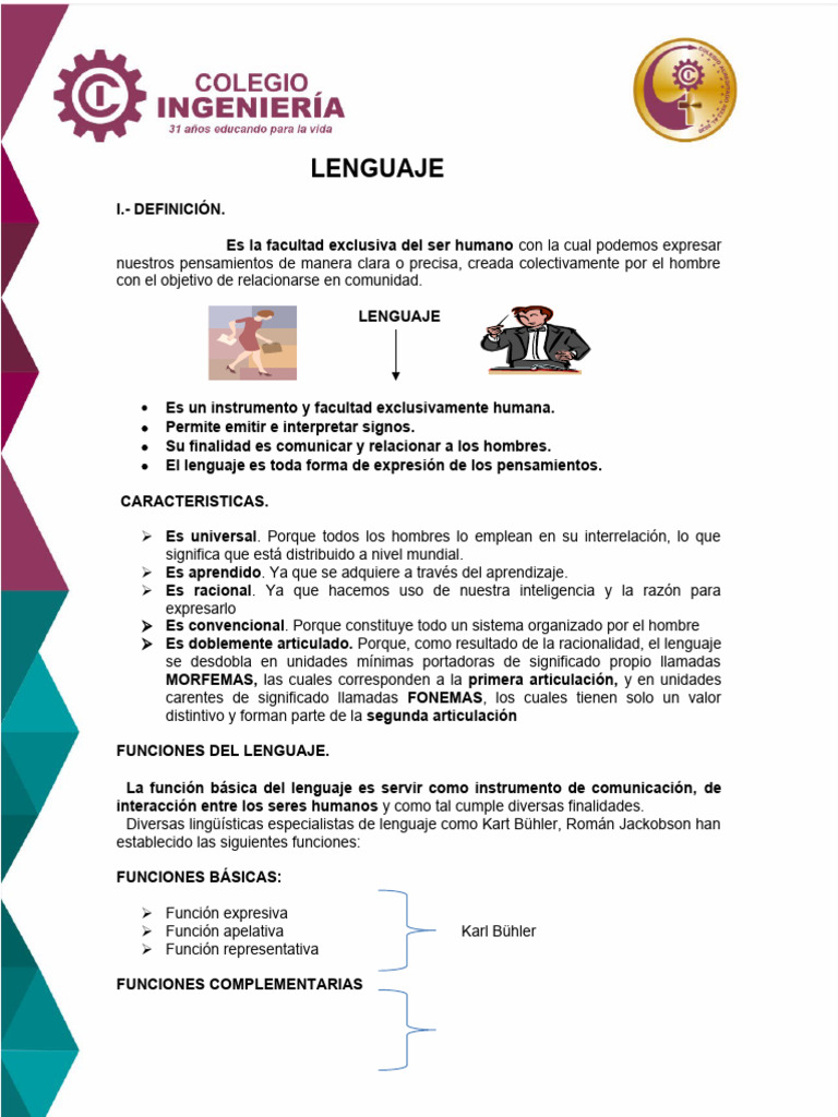 Funciones Complementarias del Lenguaje | PDF | Comunicación