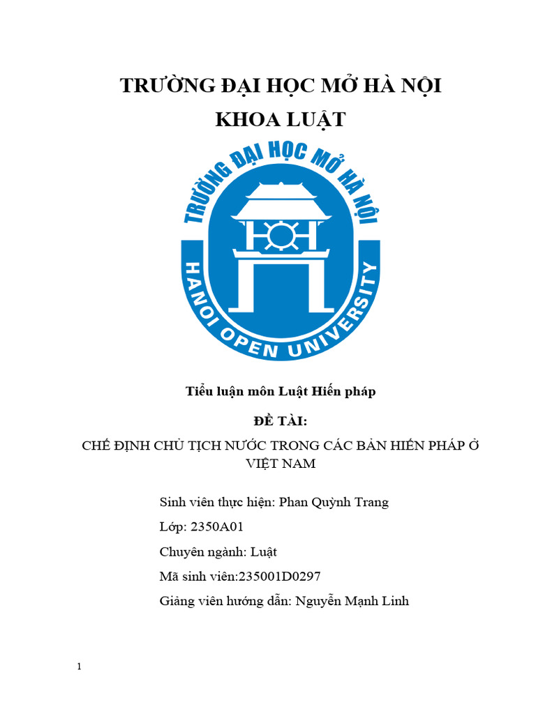 Tiểu Luận LHP | PDF