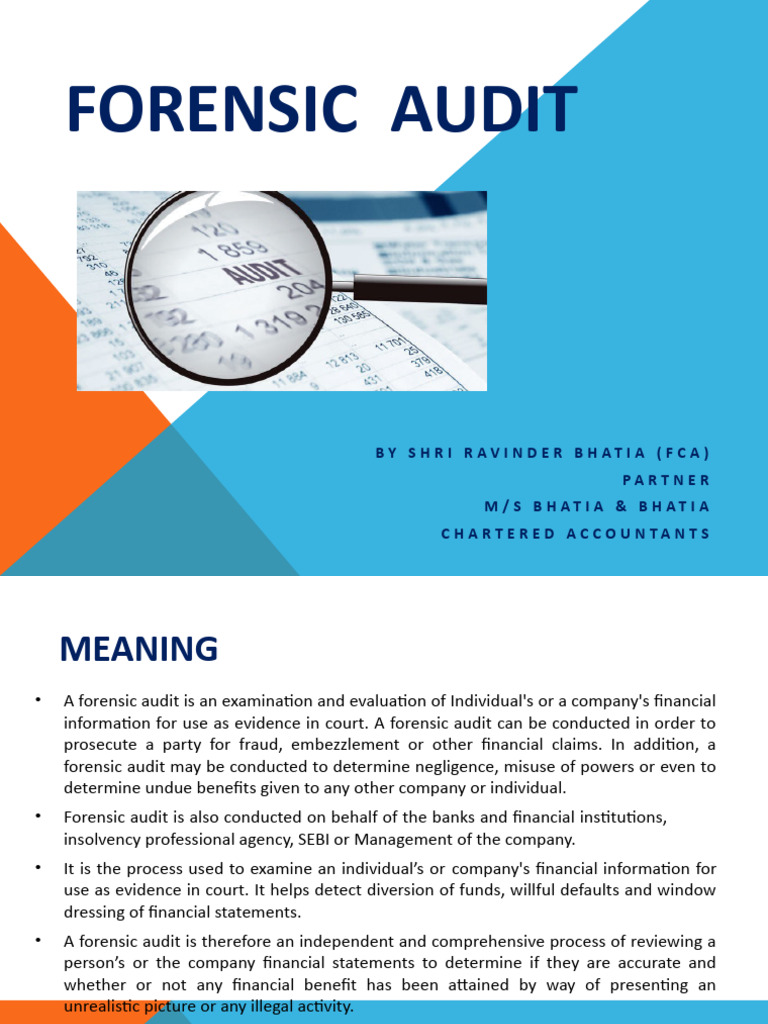 Workshop On Forensic Audit | PDF | Audit | Financial Audit