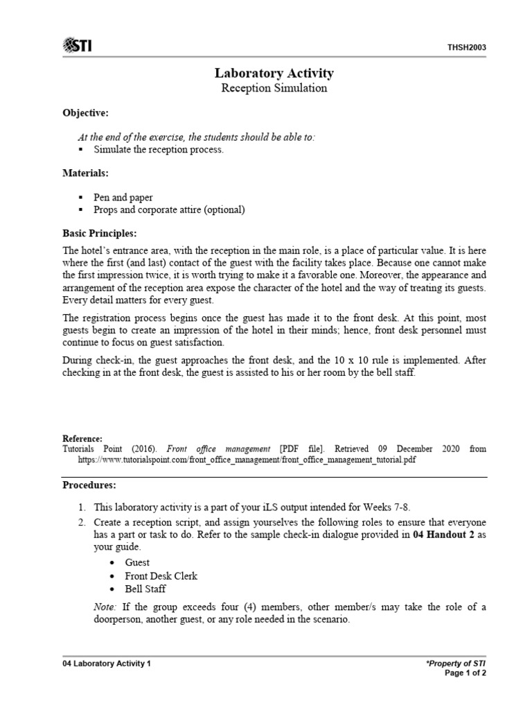 04 Laboratory Activity 1 | PDF