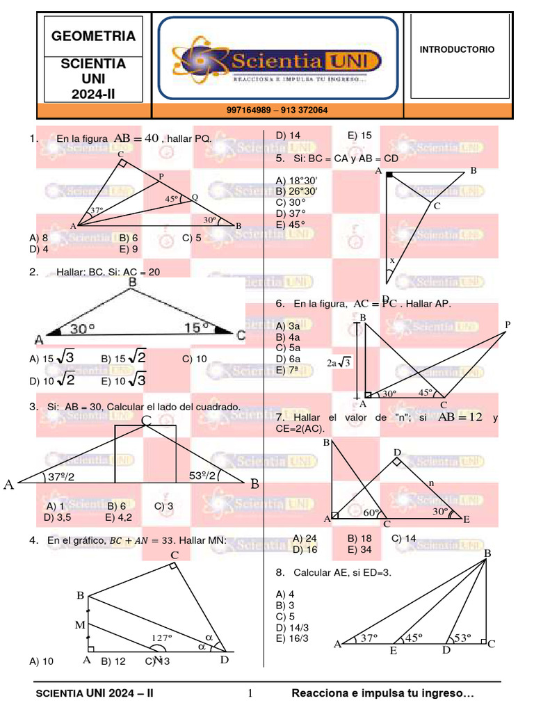 Introductorio - Geometria | PDF | Triángulo | Geometría euclidiana