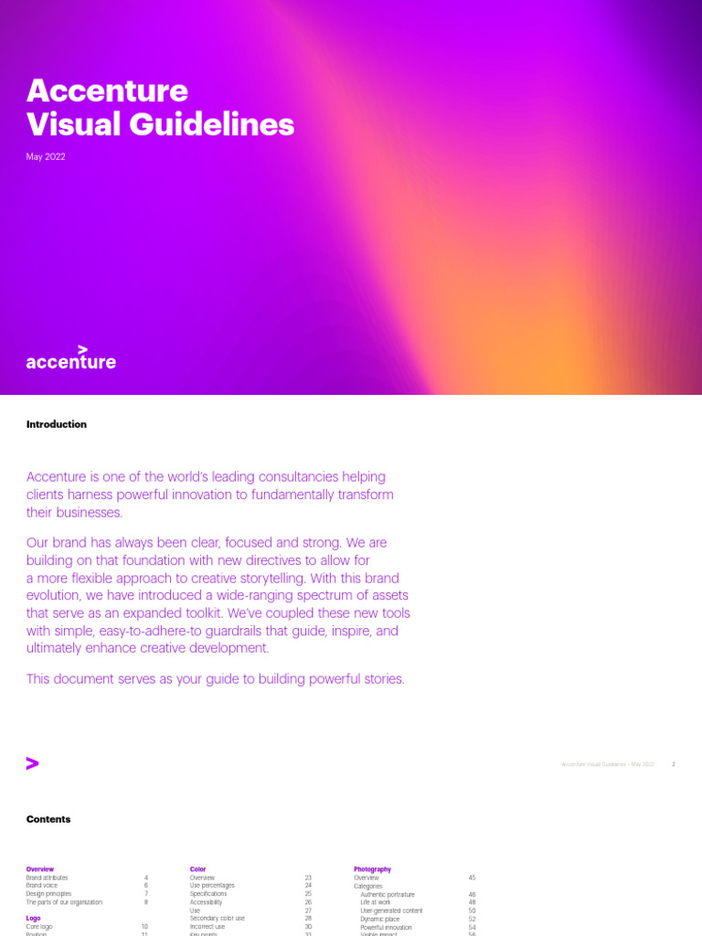 Accenture Visual Guidelines 2022 | PDF | Brand | Logos