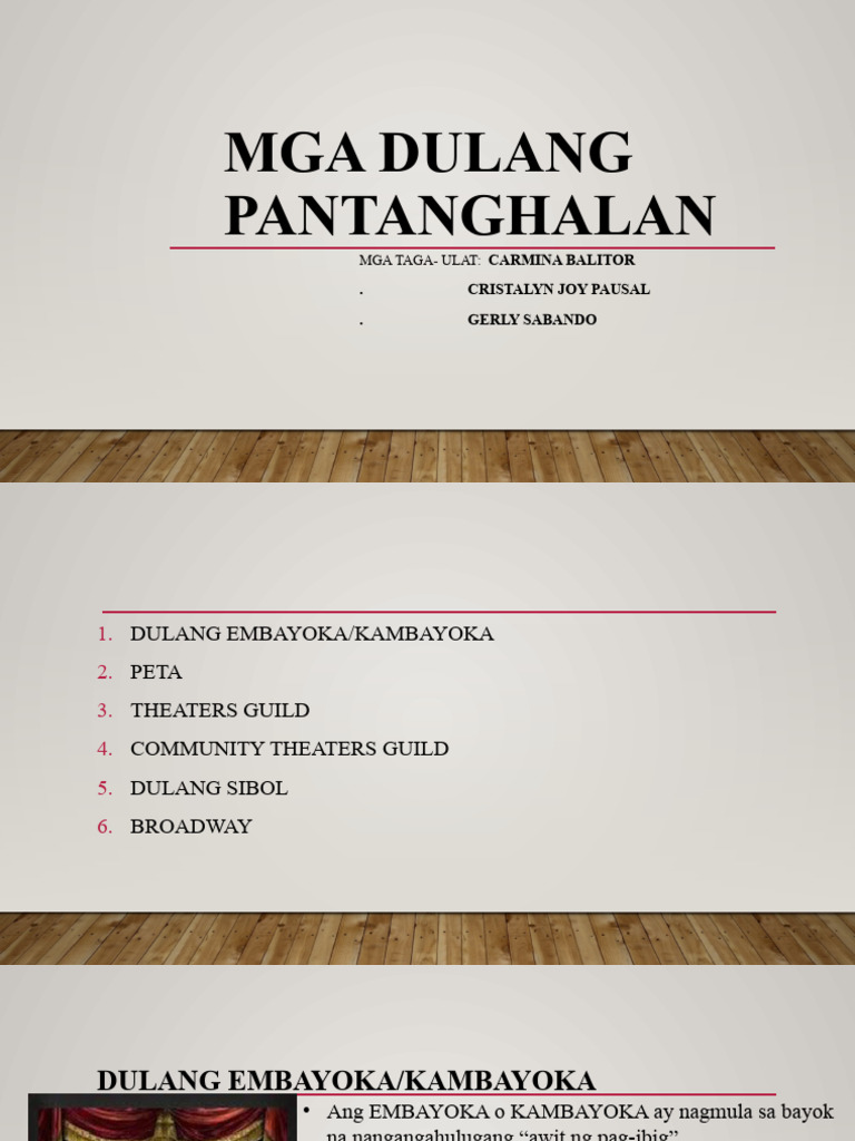 Dulaang Pilipino | PDF