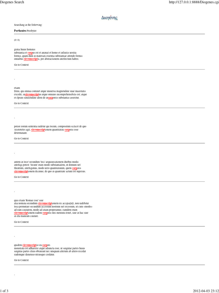Diogenes Search Circumscript Corp | PDF