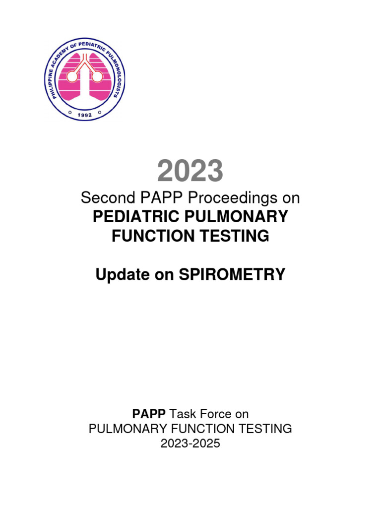 2023 PAPP PFT Full Document | PDF | Exhalation | Pulmonology