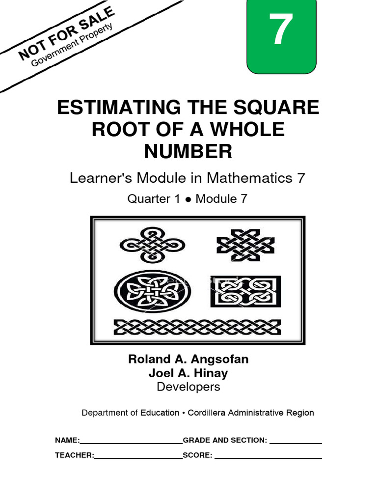 Math7 Q1mod7 Estimating Square Root Roland Angsofan Joel Hinay Bgo v1 ...