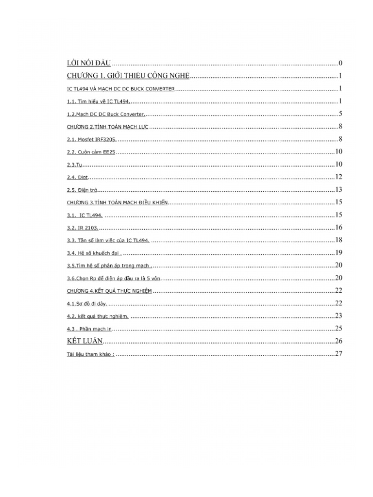 Bao Cao NG DNG TL494 Thit K MCH DC | PDF