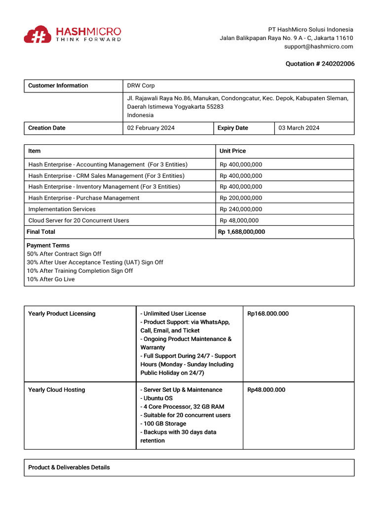 Quotation - ERP CLOUD | PDF | Debits And Credits | Accounts Payable