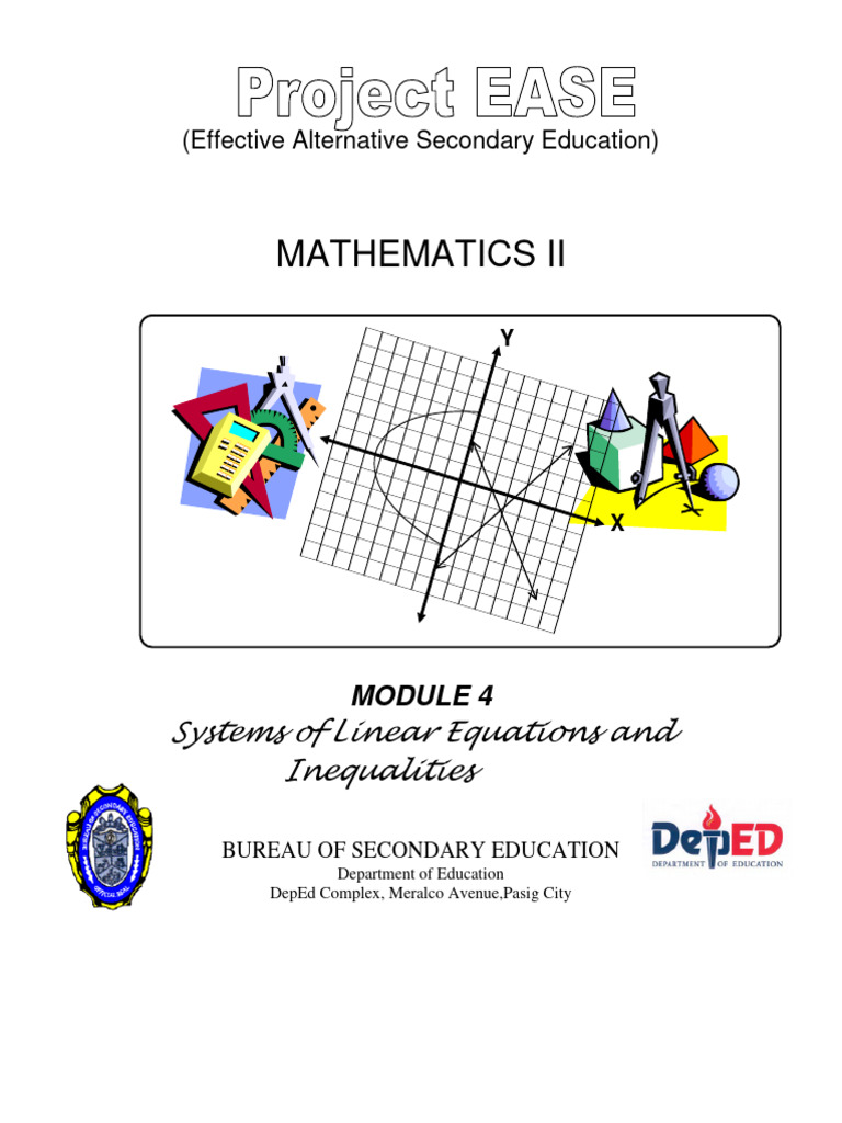 Module 4 System of Linear Equations and Inequalities | PDF | Linearity ...