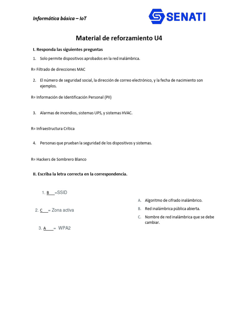 Material de Reforzamiento U4 | PDF | Sombrero Blanco (Seguridad ...