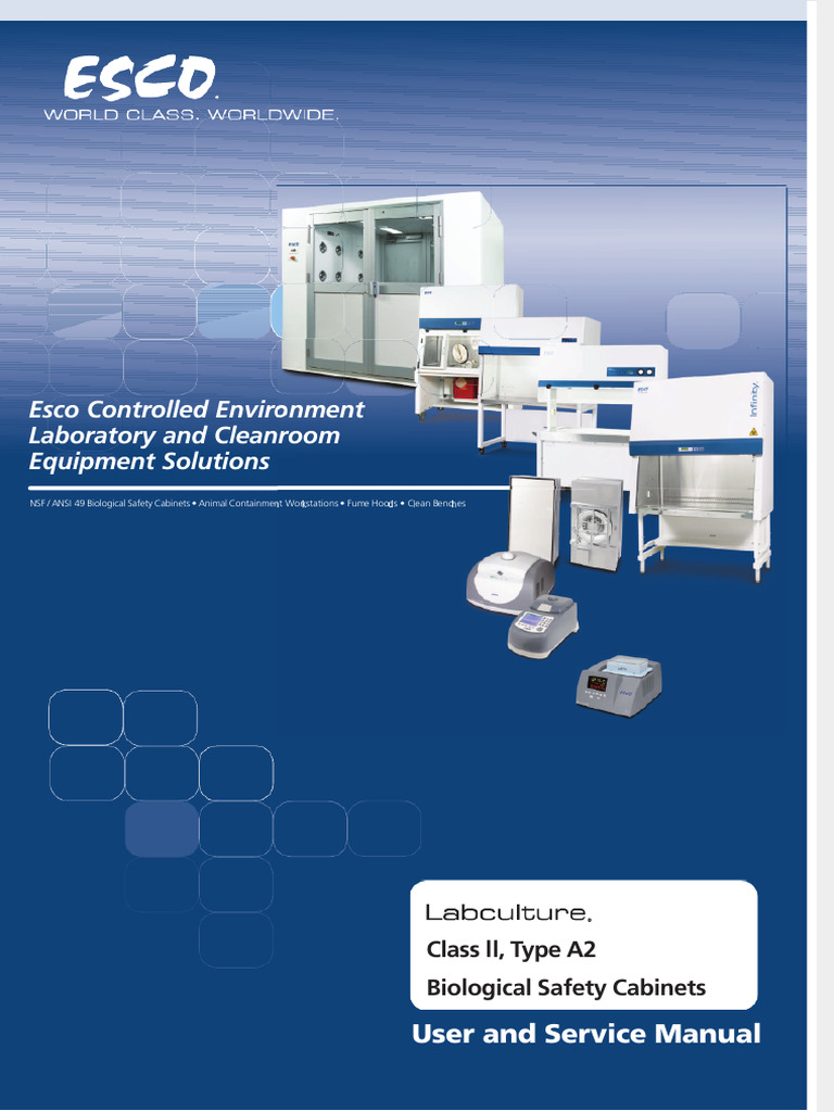 Esco Safety Cabinet User Service Manual | PDF | Technologie et ingénierie