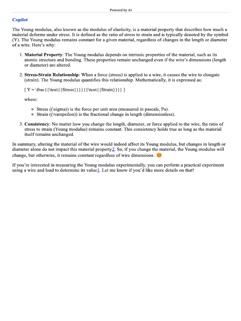 Young Modulus | PDF