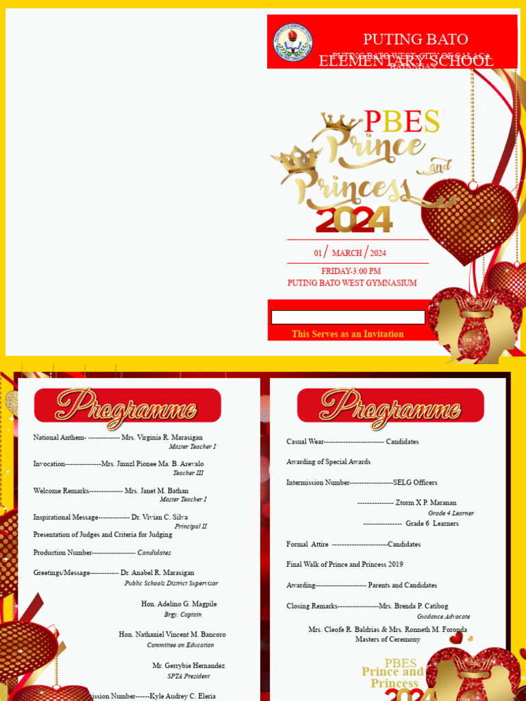 Prince and Princess Pageant Invitation | PDF