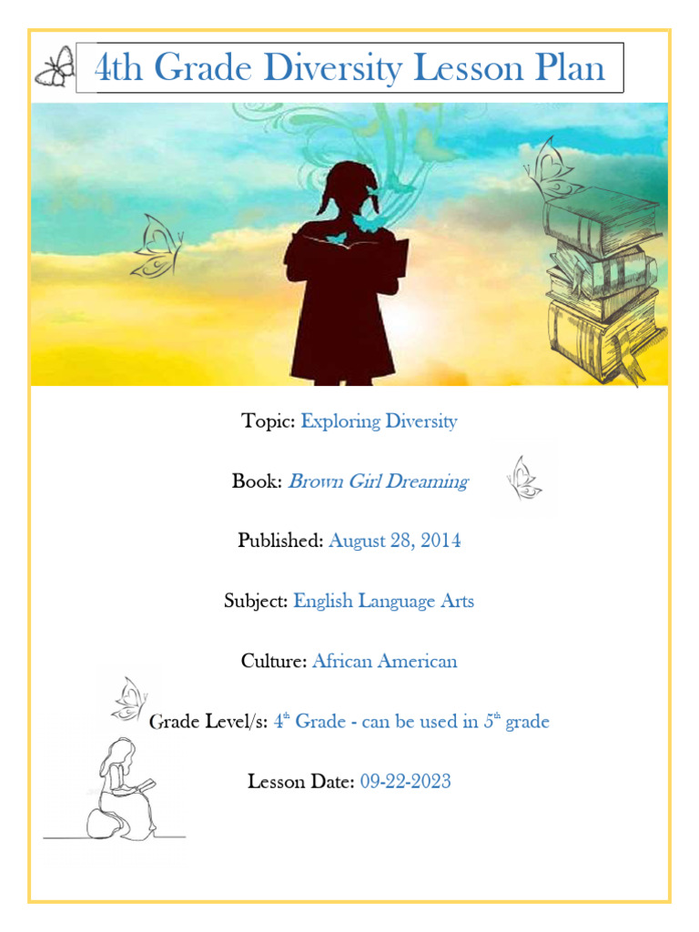 Edu 280 Diversity Lesson Plan MB | Download Free PDF | Novels | Lesson Plan