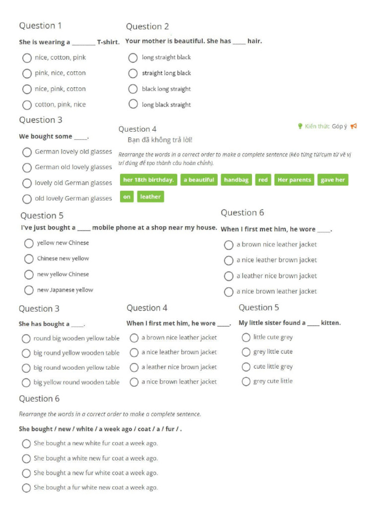 On Thu Tu Tinh Tu | PDF