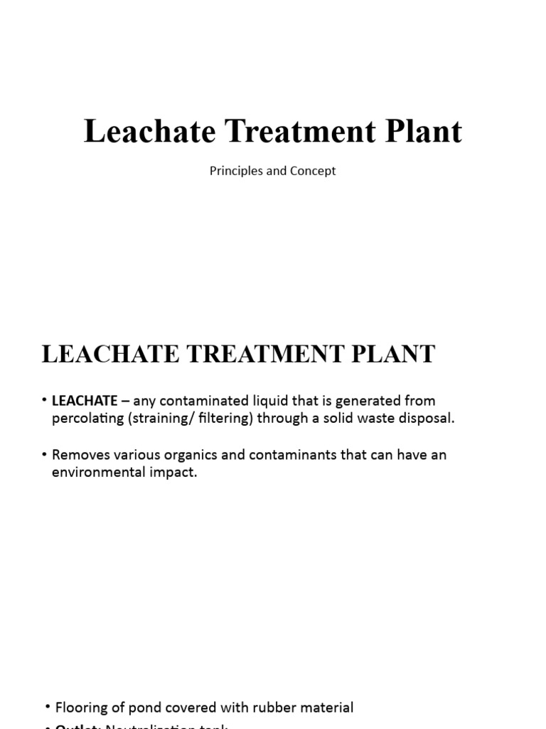 Leachate Treatment | Download Free PDF | Chemistry | Materials