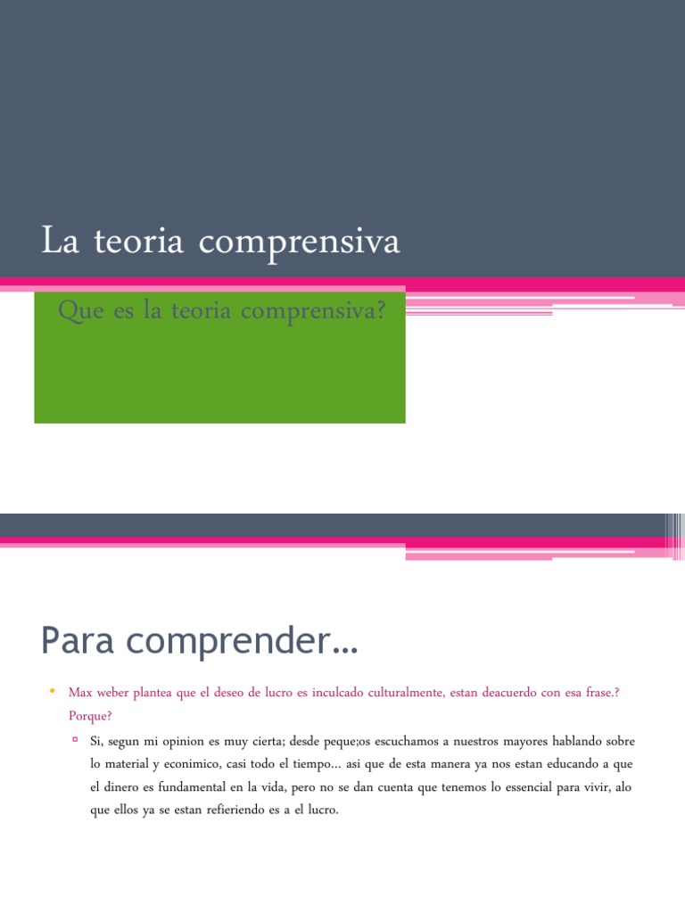 La Teoria Comprensiva 2 Part | PDF | Disciplinas | Interdisciplinariedad