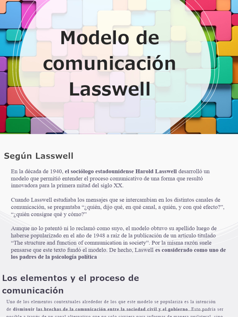 Modelo de Comunicación Lasswell - Analisis de Circuitos Automotricez ...
