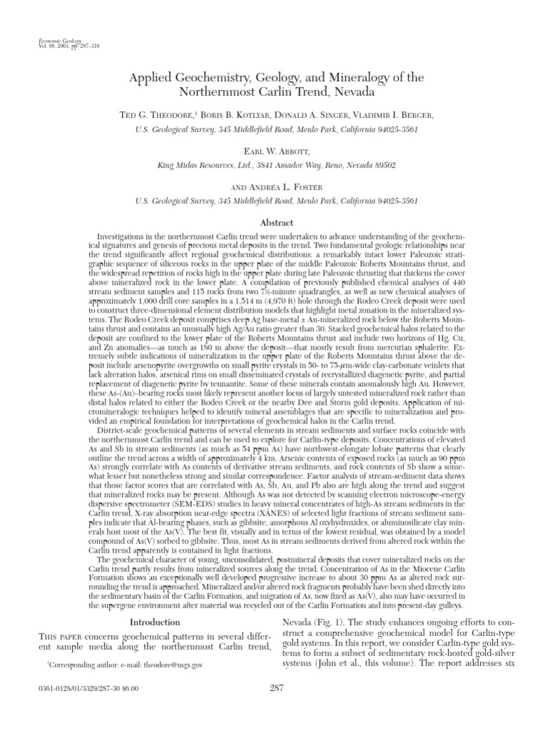 Applied Geochemistry Geology and Mineral | PDF | Earth Sciences | Geology
