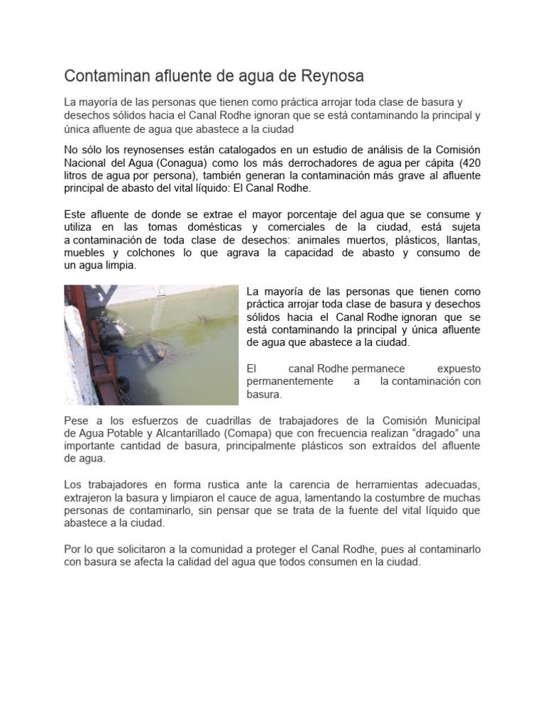 Ecolgia Act7 | PDF | Residuos | Agua
