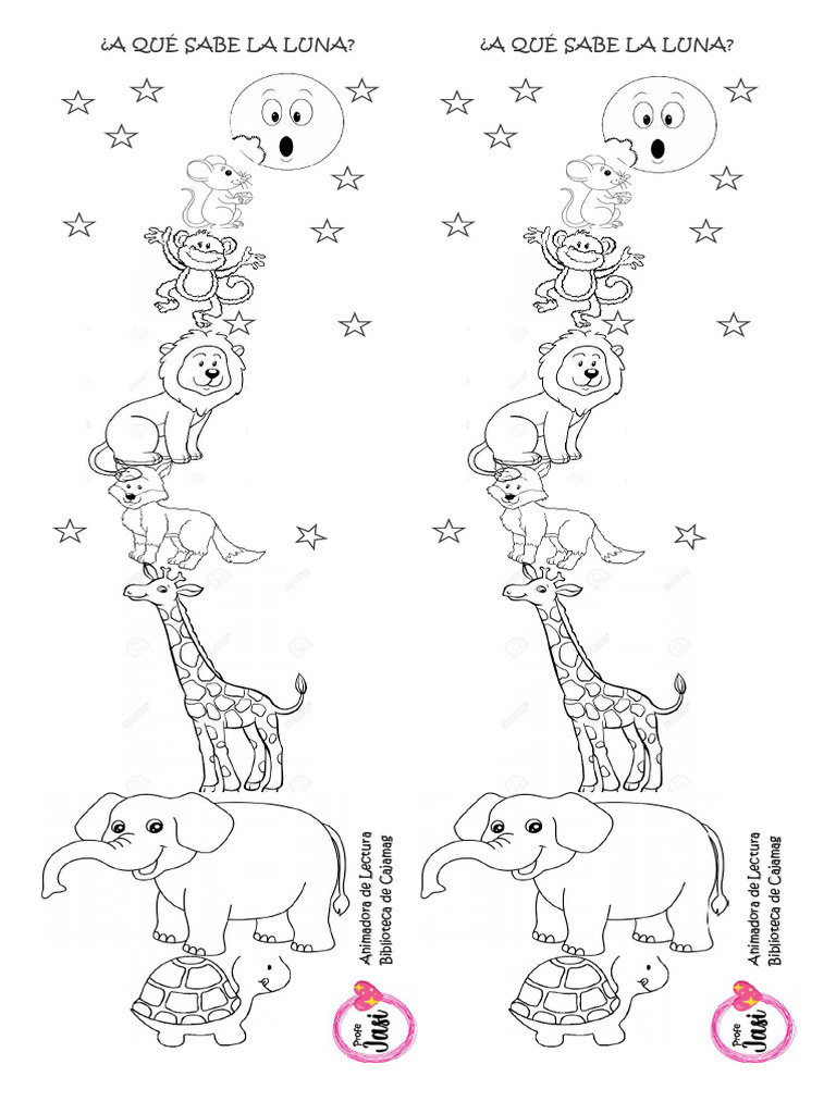 A QUÉ SABE LA LUNA Colorear | PDF