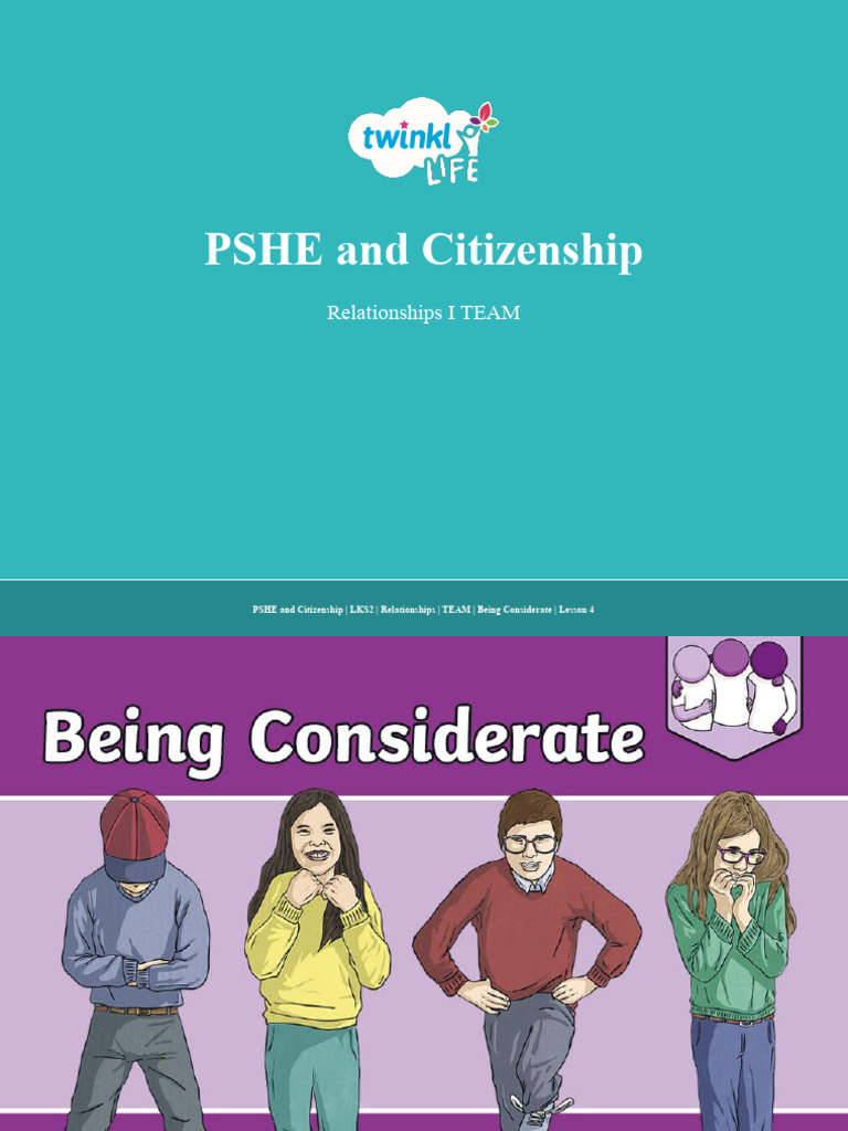 Being Considerate Lesson Presentation | PDF | Feeling | Body Language