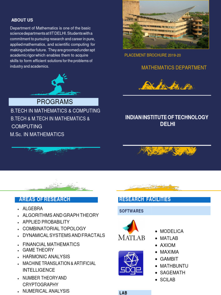 Placement Brochure | Download Free PDF | Mathematical Analysis | Mathematics