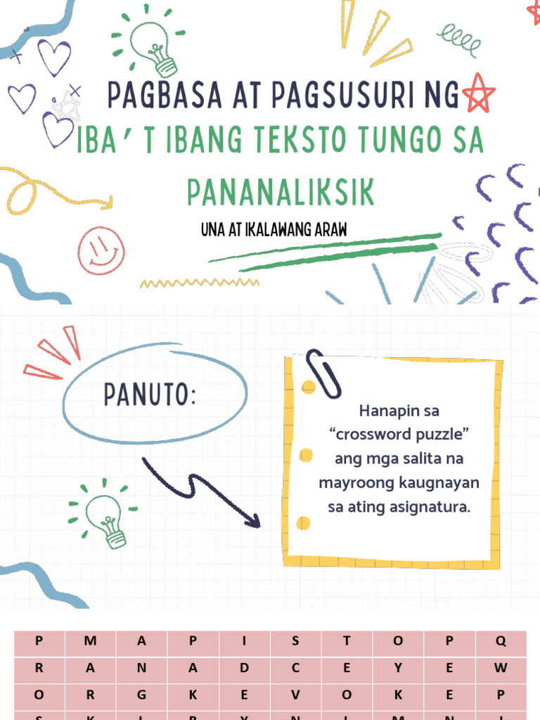 Pagbasa Week 1 - 090201 | PDF