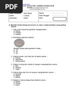 Soal Sumatif Tengah Semester 1 BAHASA INDONESIA Kelas 2 SD | PDF