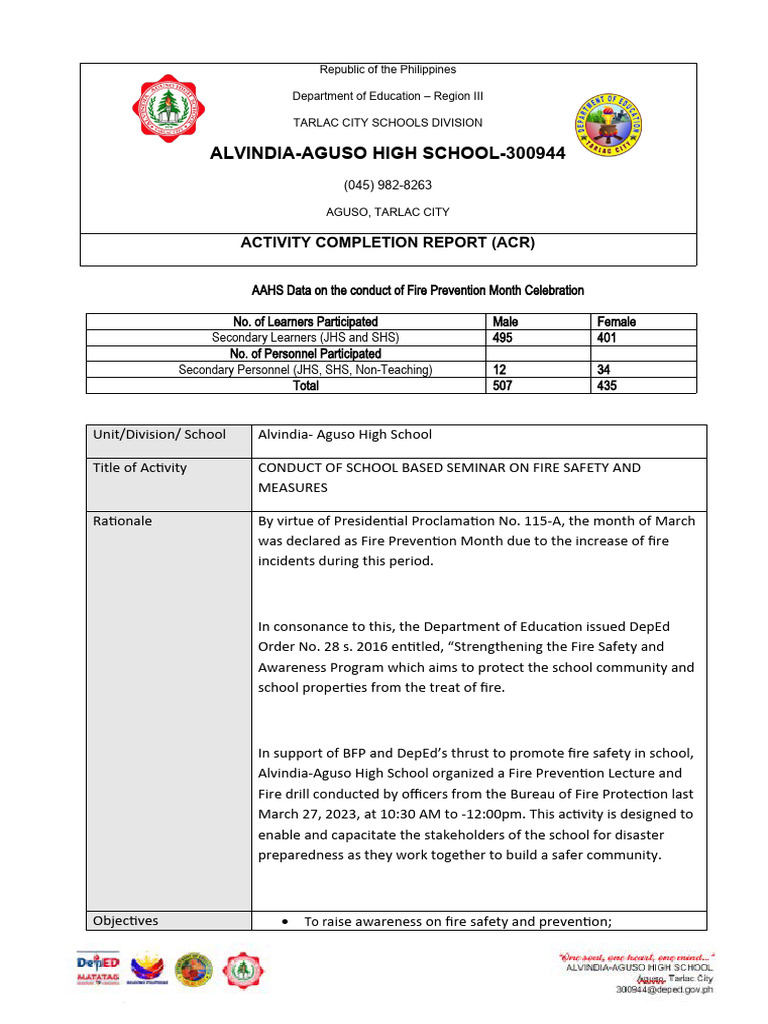 ACR Fire Orientation Seminar March 2024 | PDF | Fire Safety