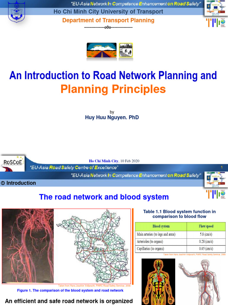 01 Introduction To Road Network Planning Huy 2020 Pdf