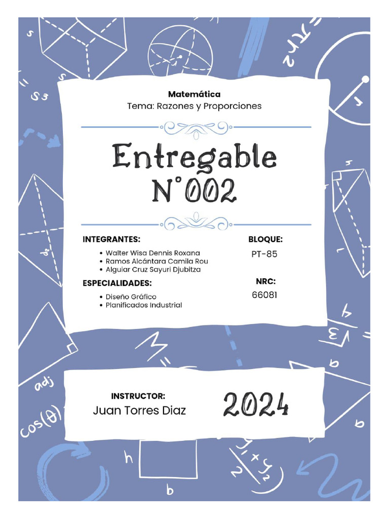 Sciu-178 - Actividad Entregable - 002 (1) de Matemática | PDF | Proporción | Matemáticas