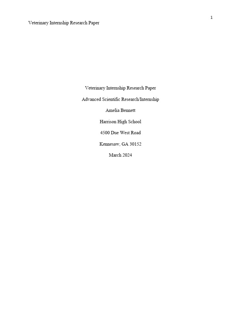 Internship Research Paper Official | PDF | Medical Diagnosis ...