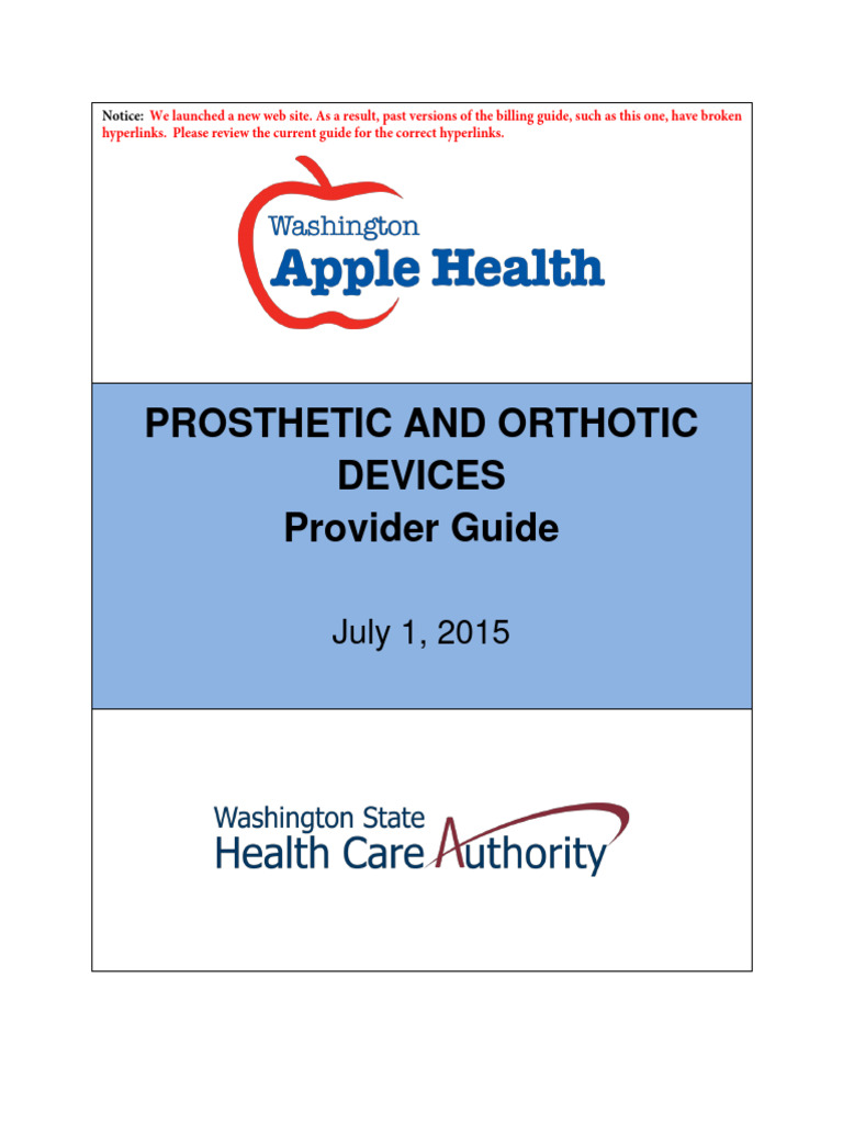 PROSTHETIC AND ORTHOTIC DEVICES Provider Guide | PDF | Anatomical Terms ...
