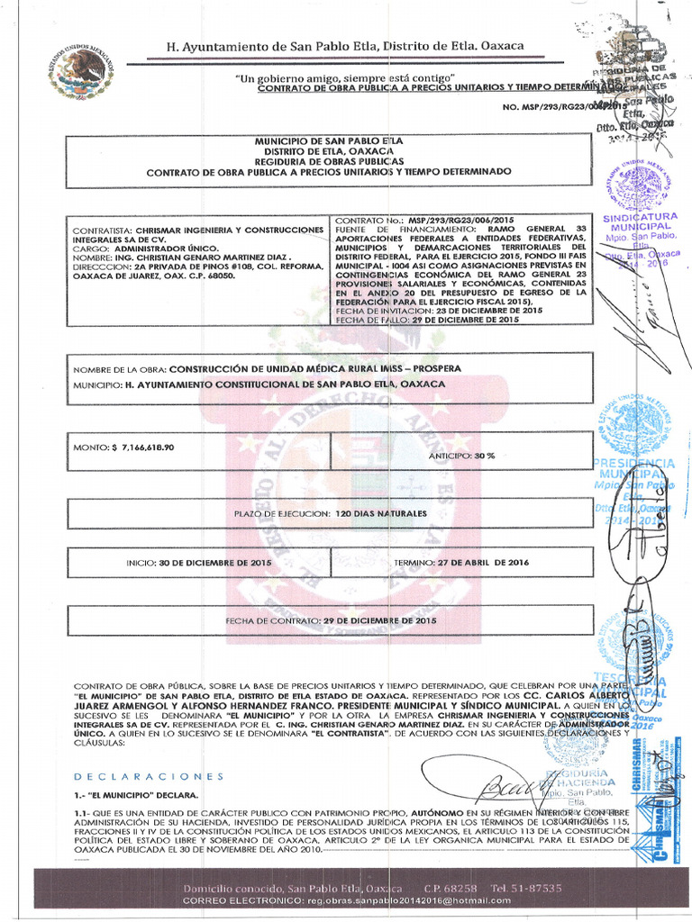 Contrato de Obra Publica | PDF